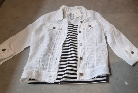 Frederic Italian Linen Frayed Jacket - Assorted Colours– The Tribe ...