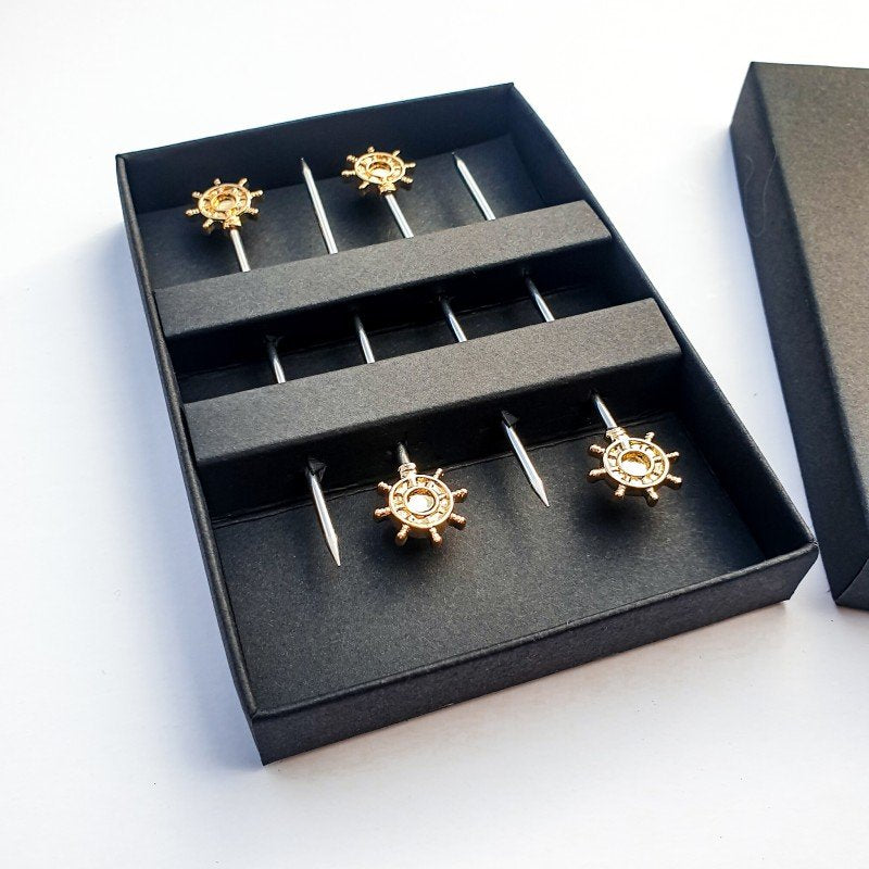 Clinq Steel & Brass Nautical Cocktail Picks - Set of 4– The Tribe ...