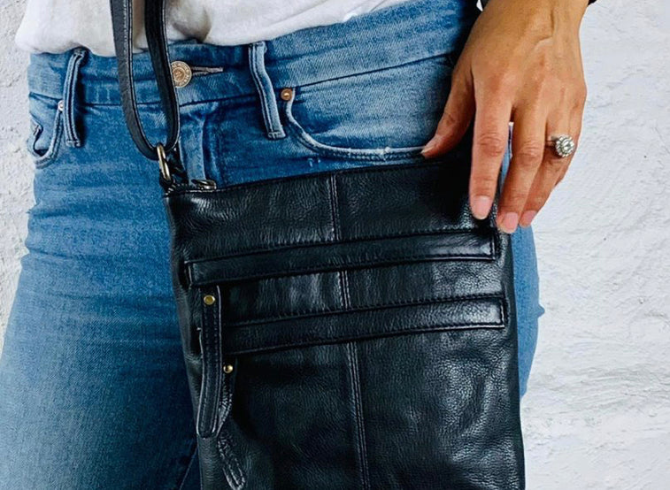 Rugged Hide Leather Sling Bag Wendy - Assorted Colours | The Tribe ...